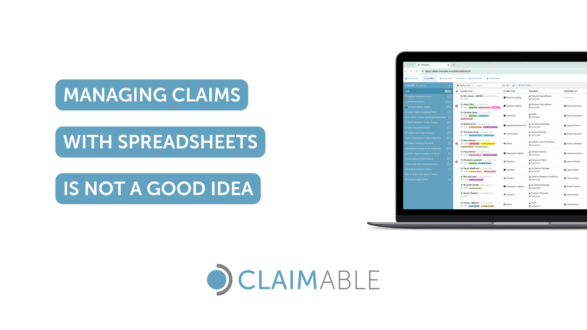 Claims Management: Why Spreadsheets Fail | Claimable